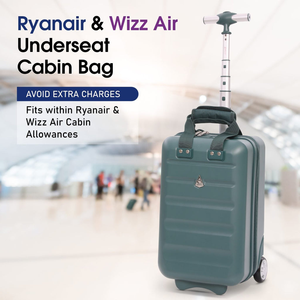 Aerolite 40x20x25cm Ryanair Approved Cabin Bag – Lightweight 2-Wheel H ...