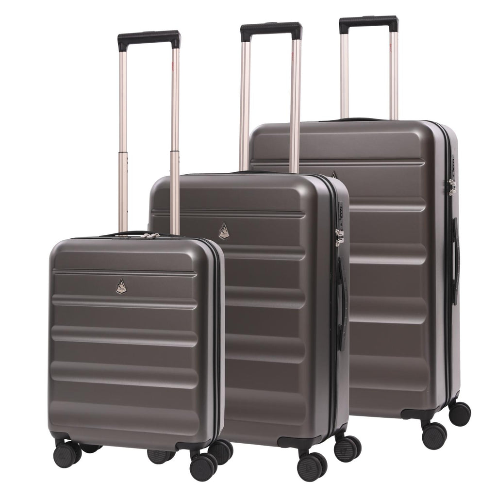 Aerolite 3-Piece Luggage Set – Lightweight Hard Shell Suitcases with 4 ...