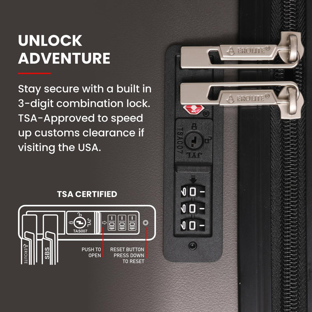 Aerolite Extra Large XL 32" 144L Lightweight ABS Hard Shell Suitcase ...