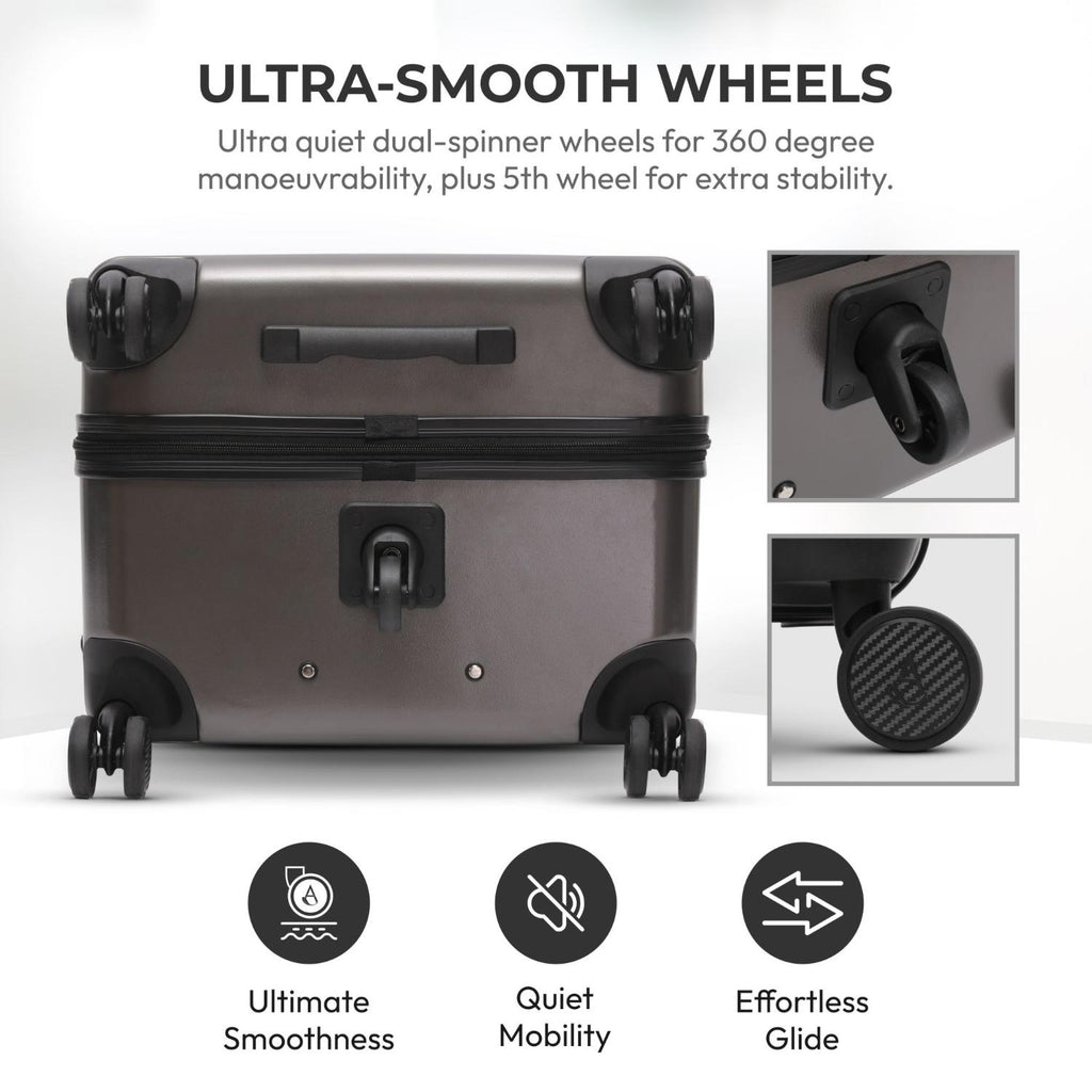 Aerolite 101L Large Trunk Suitcase with 8+1 Spinner Wheels, ABS Hard S ...