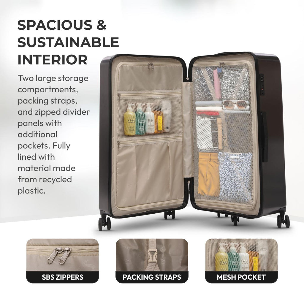 Aerolite 101L Large Trunk Suitcase with 8+1 Spinner Wheels, ABS Hard S ...