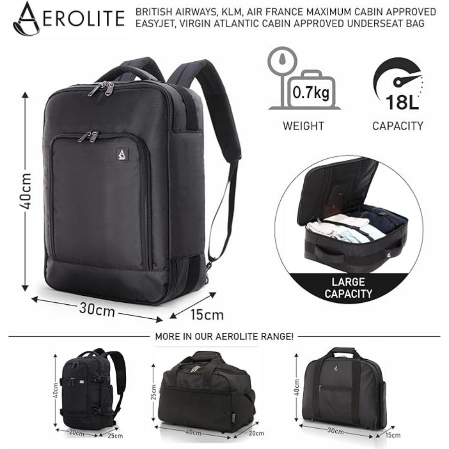 AEROLITE British Airways Max (40x30x15cm) New and Improved, Max Size F ...