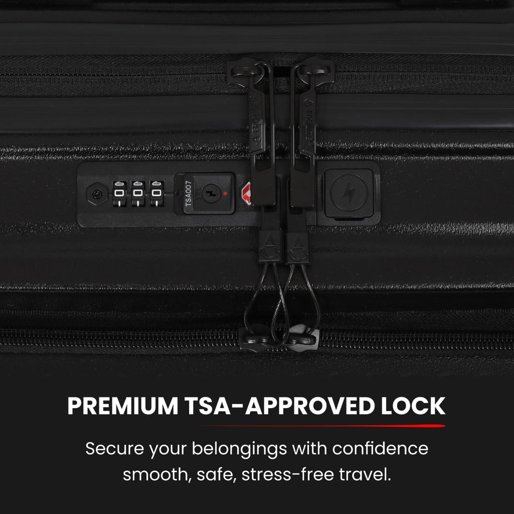 Aerolite M-Lite Smart Luggage Set (21” Cabin + 29” Extra Large) – PP P – USB International Ltd